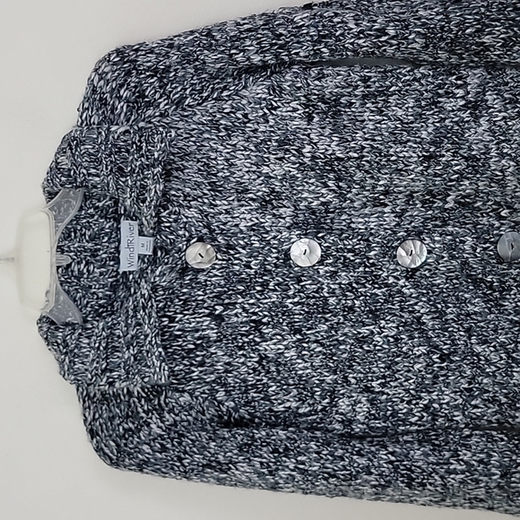 Windi River | Sweaters | Windi River Variegated Sage Green Black White ...